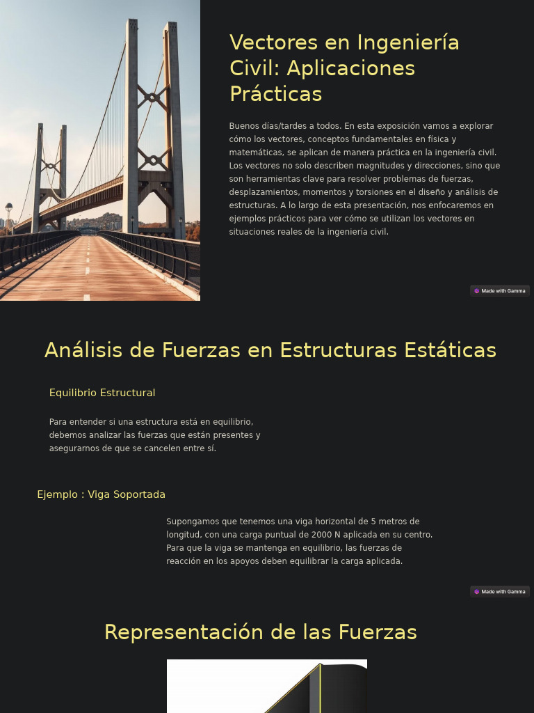 Vectores en Ingeniería Civil: Uso Práctico | PDF | Viga (Estructura ...