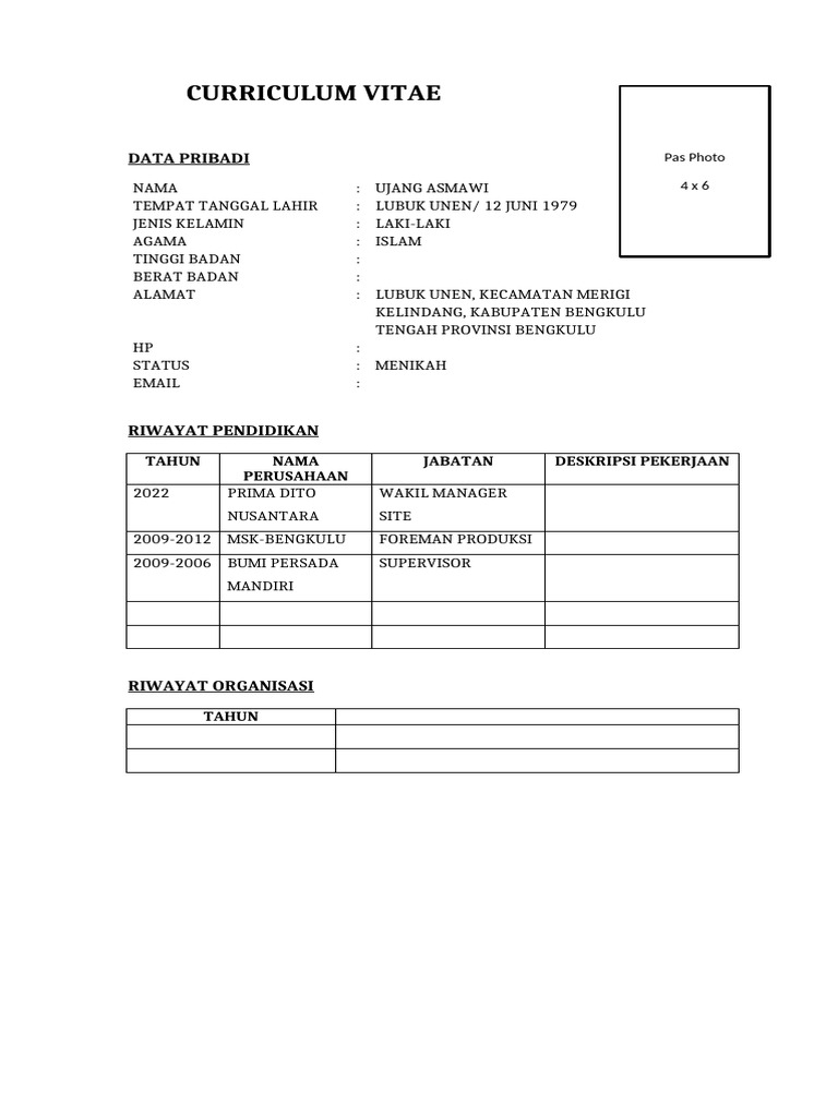 CV Ujang Asmawi | PDF