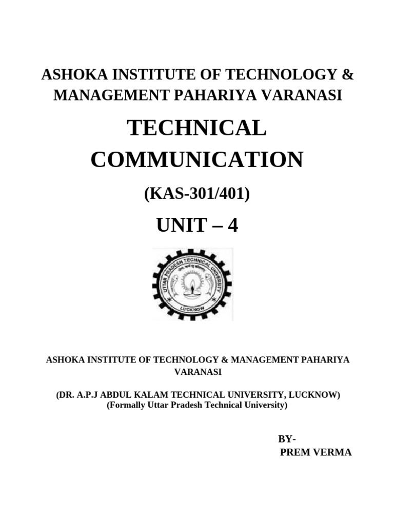 TC UNIT 4 Forms of Technical Communication | PDF | Argument | Communication