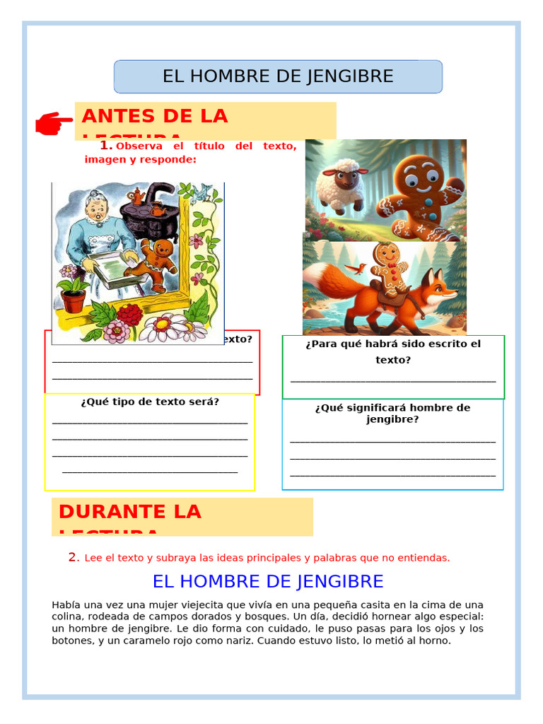 Hombre de Jengibre: Cuento Infantil | PDF