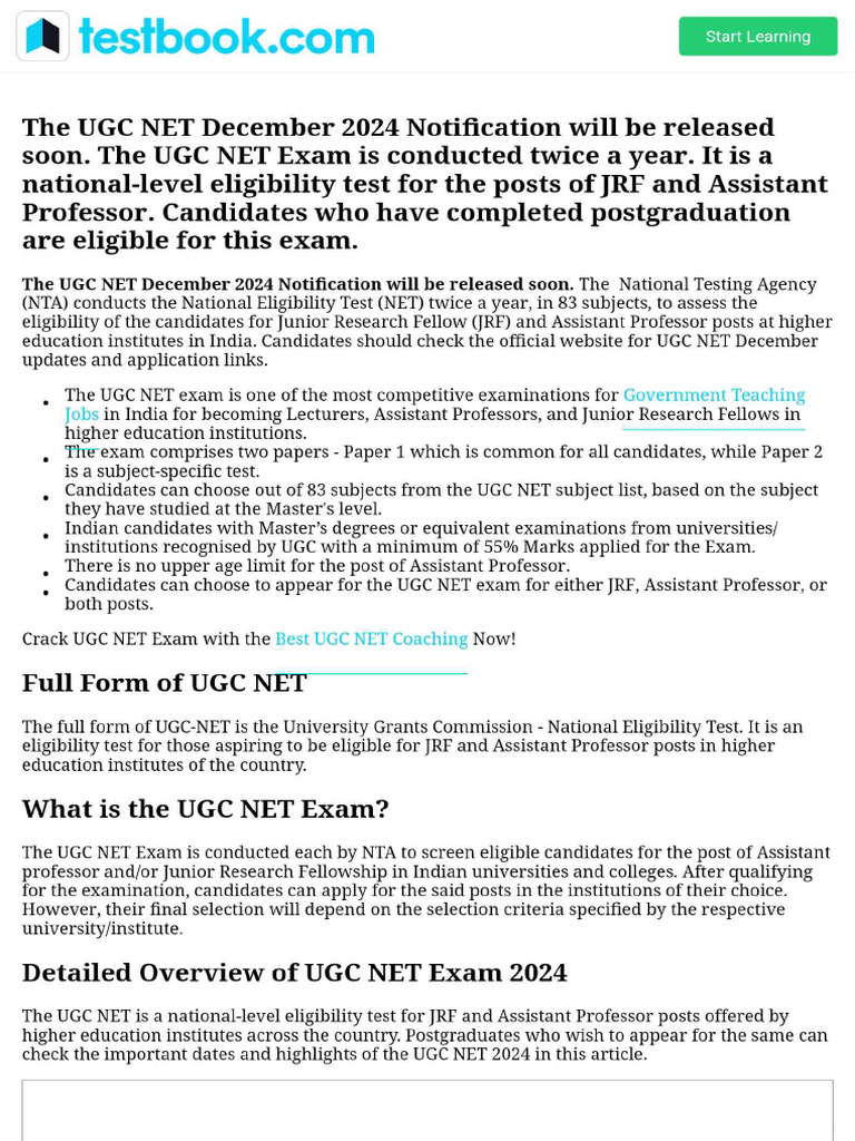 UGC NET 2024exam Info | PDF