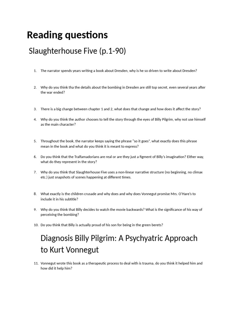 Reading Questions | PDF