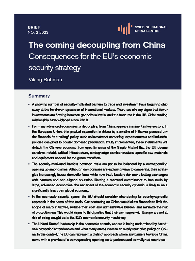 decoupling-final | PDF | European Union | World Politics