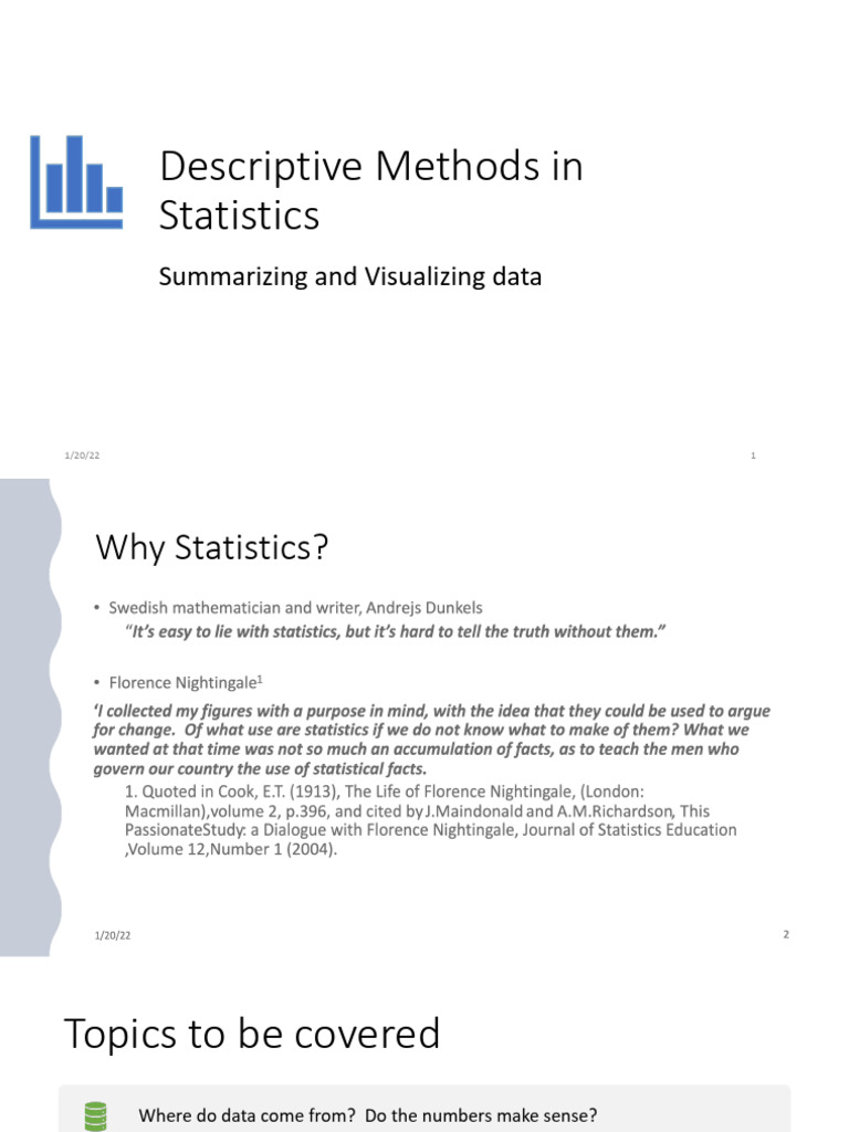 Descriptive Statistics - 2022 | PDF | Statistical Analysis | Teaching Mathematics