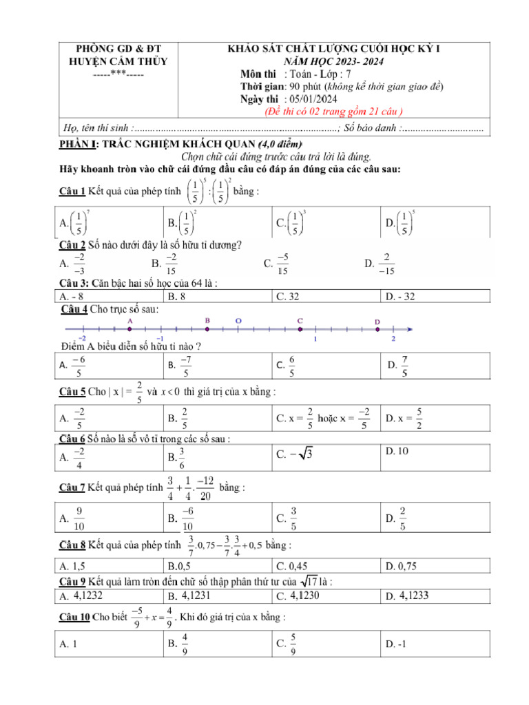 đề ôn cki 1 | PDF