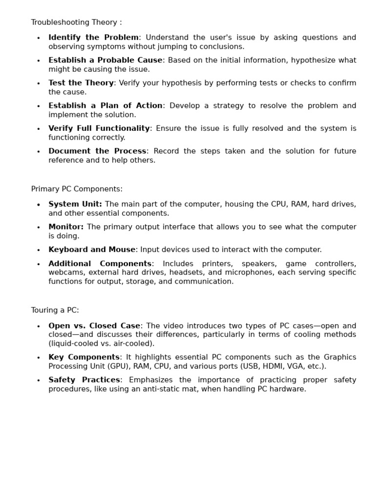 Troubleshooting Theory | PDF | Computer Data Storage | Central Processing Unit