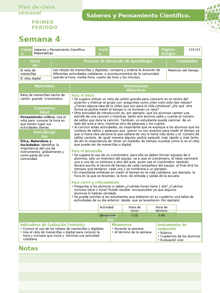 Picinma3ri Semana4 | PDF | Reloj