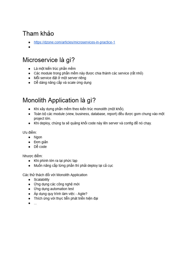 Microservice - Tổng Quan | PDF