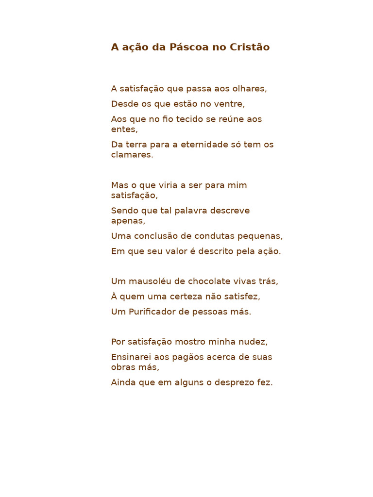 Poema de Páscoa Com S. Patrício | PDF