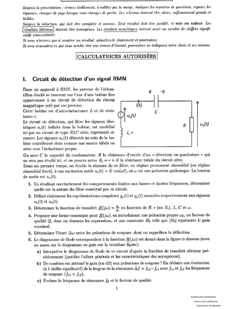 Probl Corrig Filtre | PDF