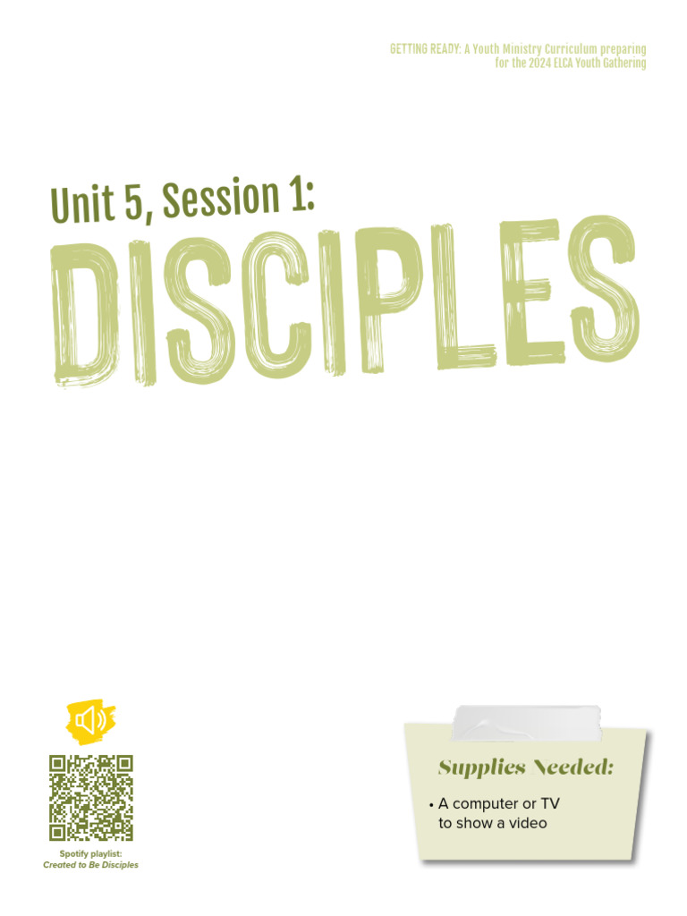Elcayg2024 Gettingready 05 Disciples | PDF | Jesus | Disciple (Christianity)