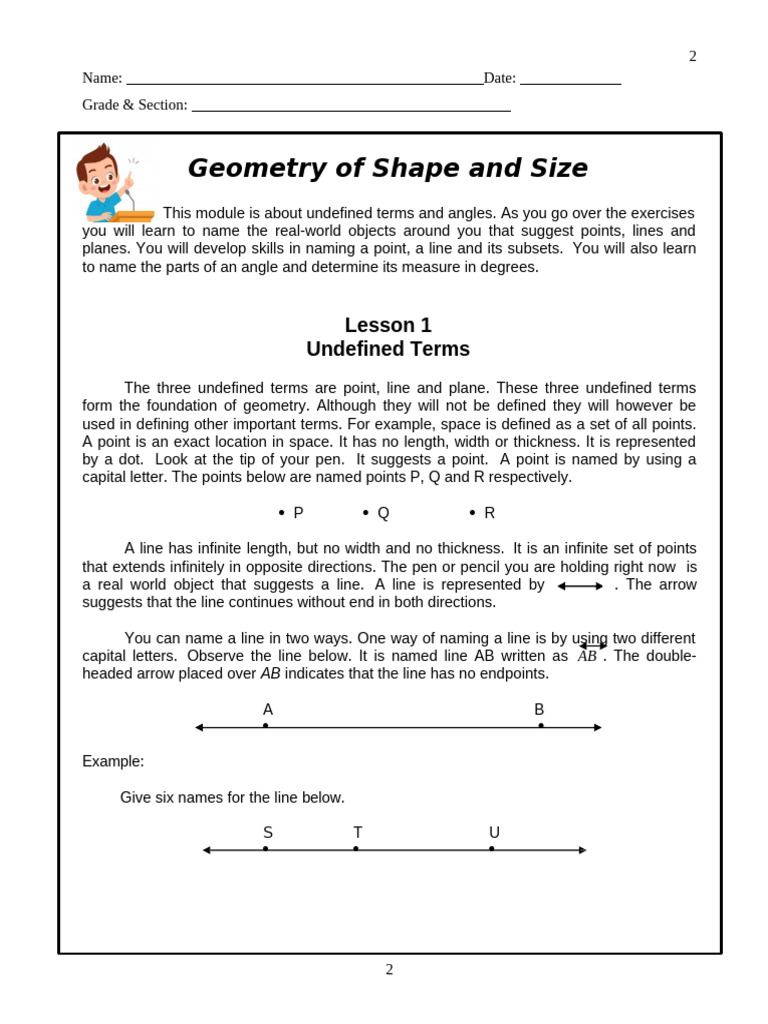 Grade 7 | PDF | Line (Geometry) | Angle