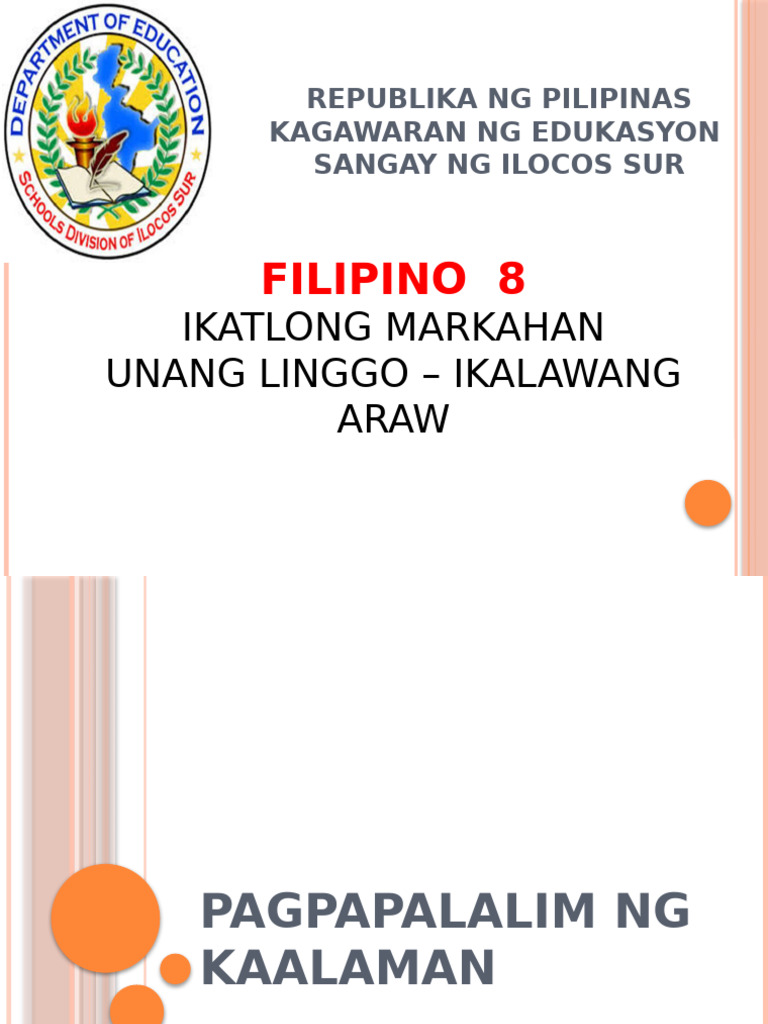 UNANG LINGGO - Ikalawang Araw | PDF