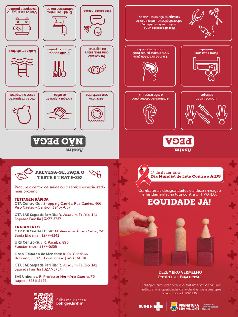 Folder Dezembro Vermelho 2022 | PDF | HIV/AIDS | Gestão do HIV/Aids