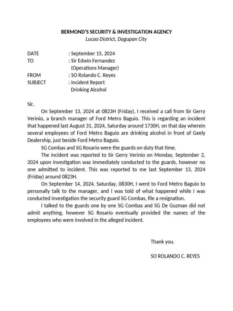 Incident Report Guard | PDF
