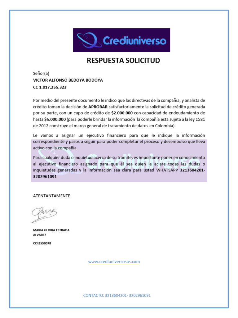 Respuesta Solicitud Victor Bedoya | PDF