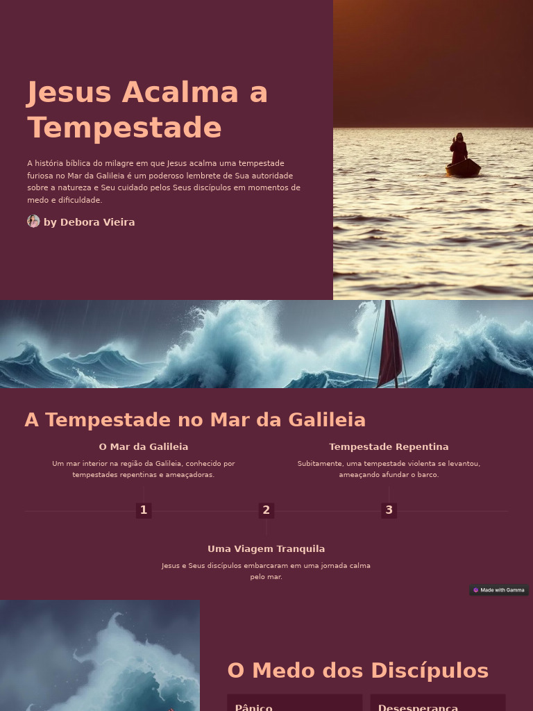 Jesus Acalma A Tempestade | PDF | Jesus | Fé