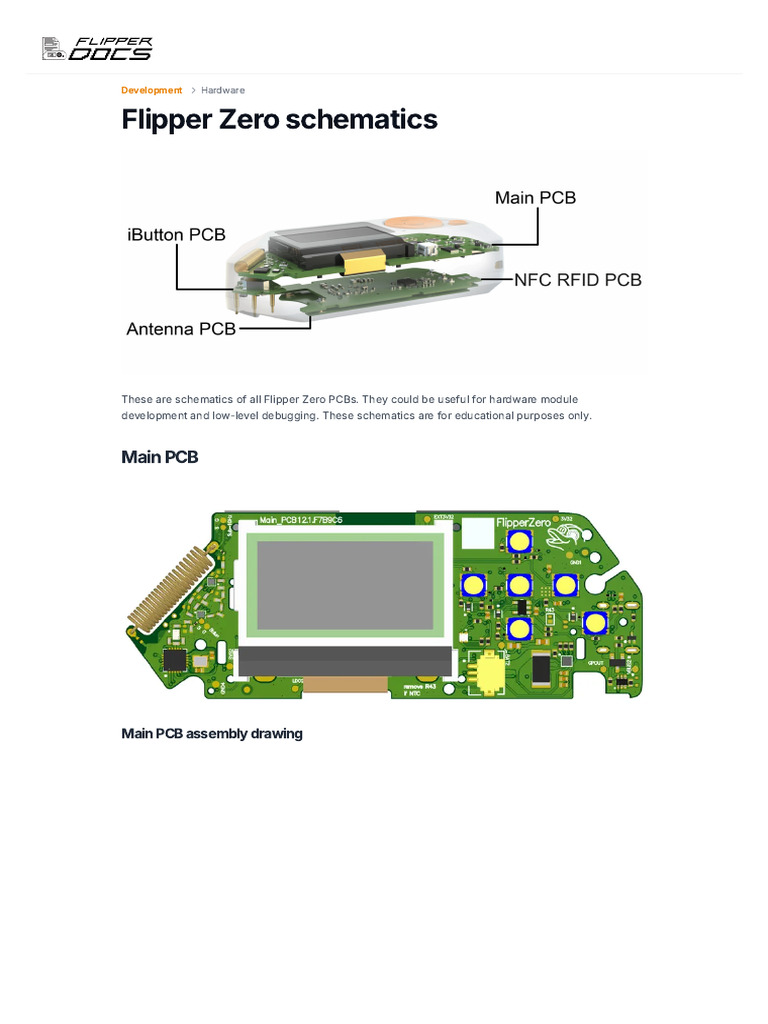 (Infos Fichiers) Flipper Zero Schematics - Flipper Zero - Documentation ... (Infos Fichiers) Flipper Zero Schematics - Flipper Zero - Documentation ...