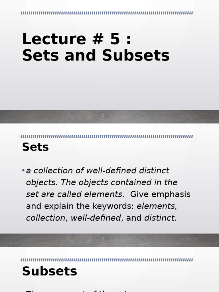 sets | PDF