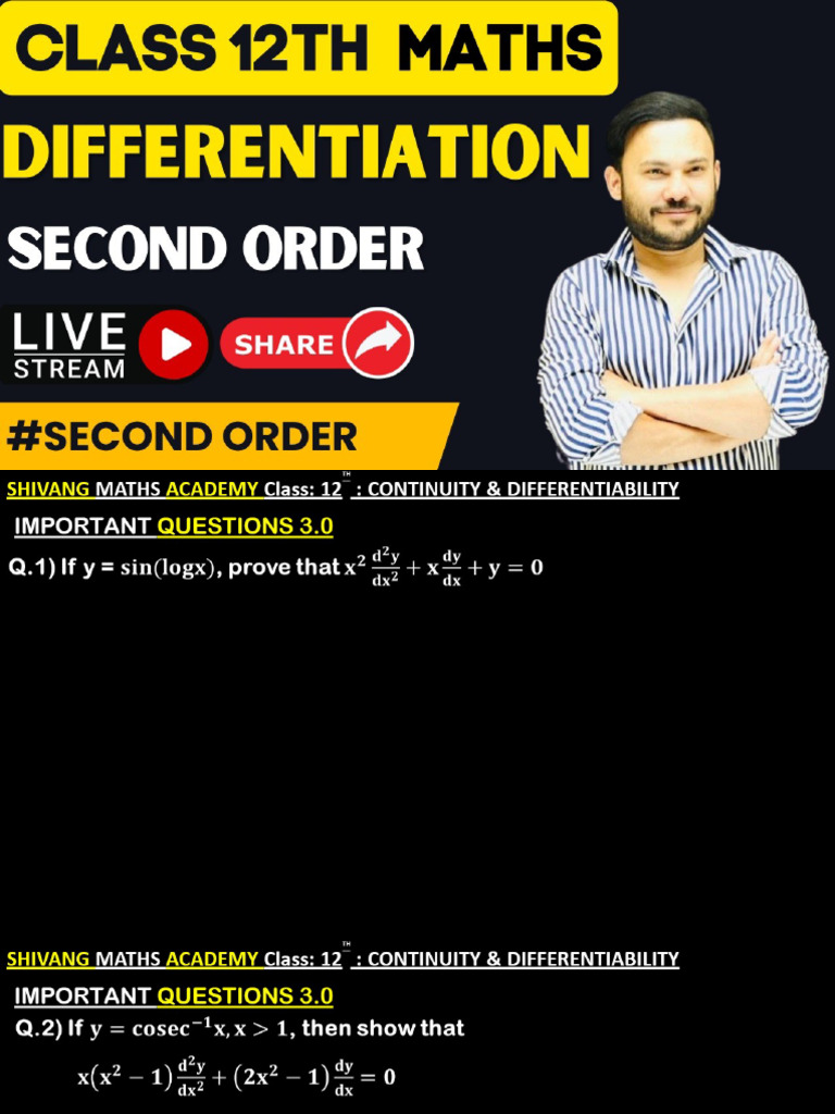 Second Order Derivative | PDF