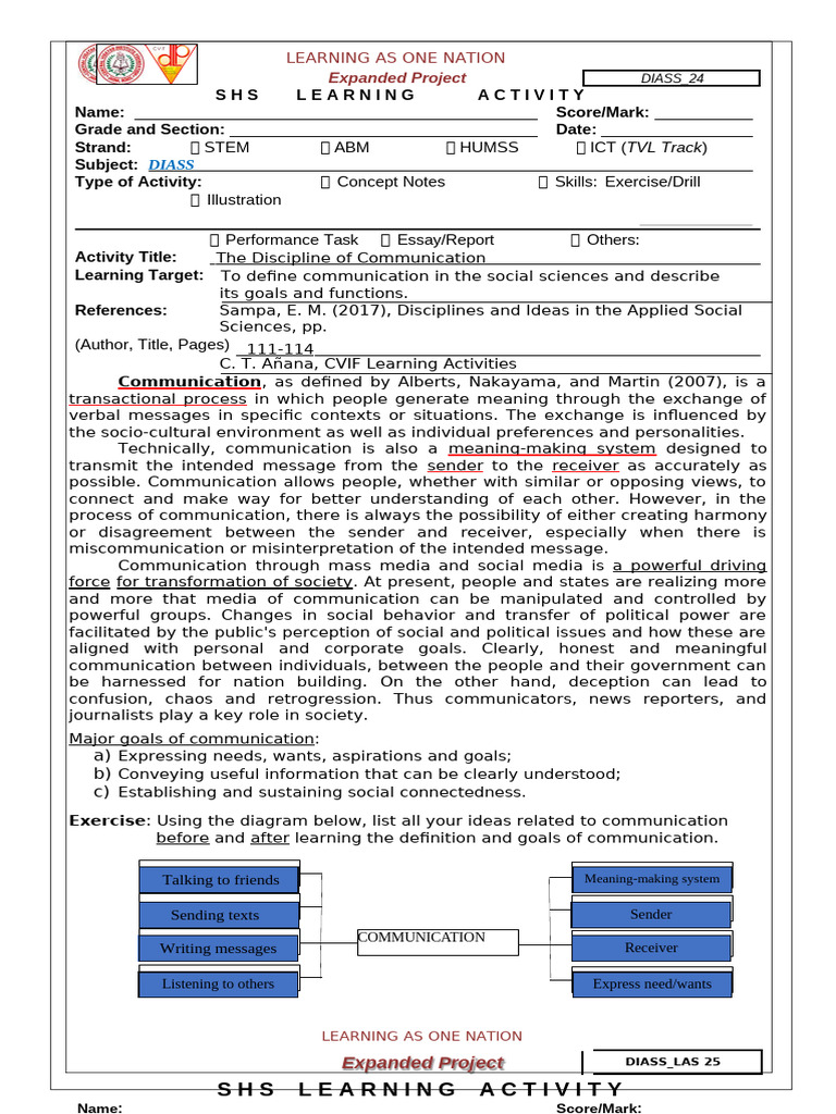 DIASS Module Kajen Jhubert | PDF | Communication | Public Relations DIASS Module Kajen Jhubert | PDF | Communication | Public Relations