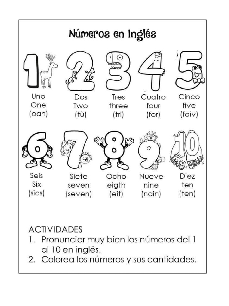 Numeros en Ingles | PDF