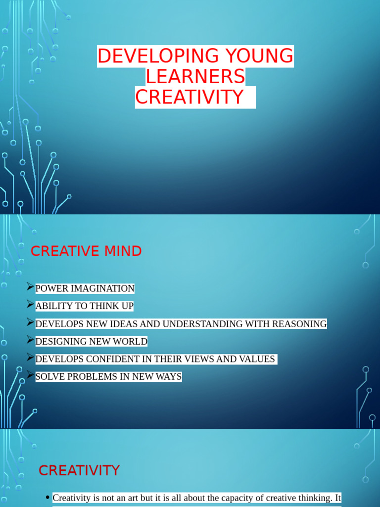 Creativity and Motivation for Learners | PDF | Creativity | Teachers
