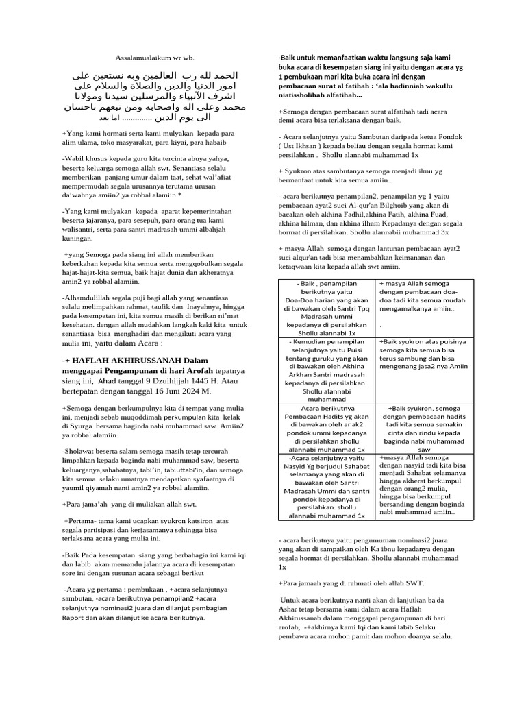 Teks MC Bukber Baru | PDF