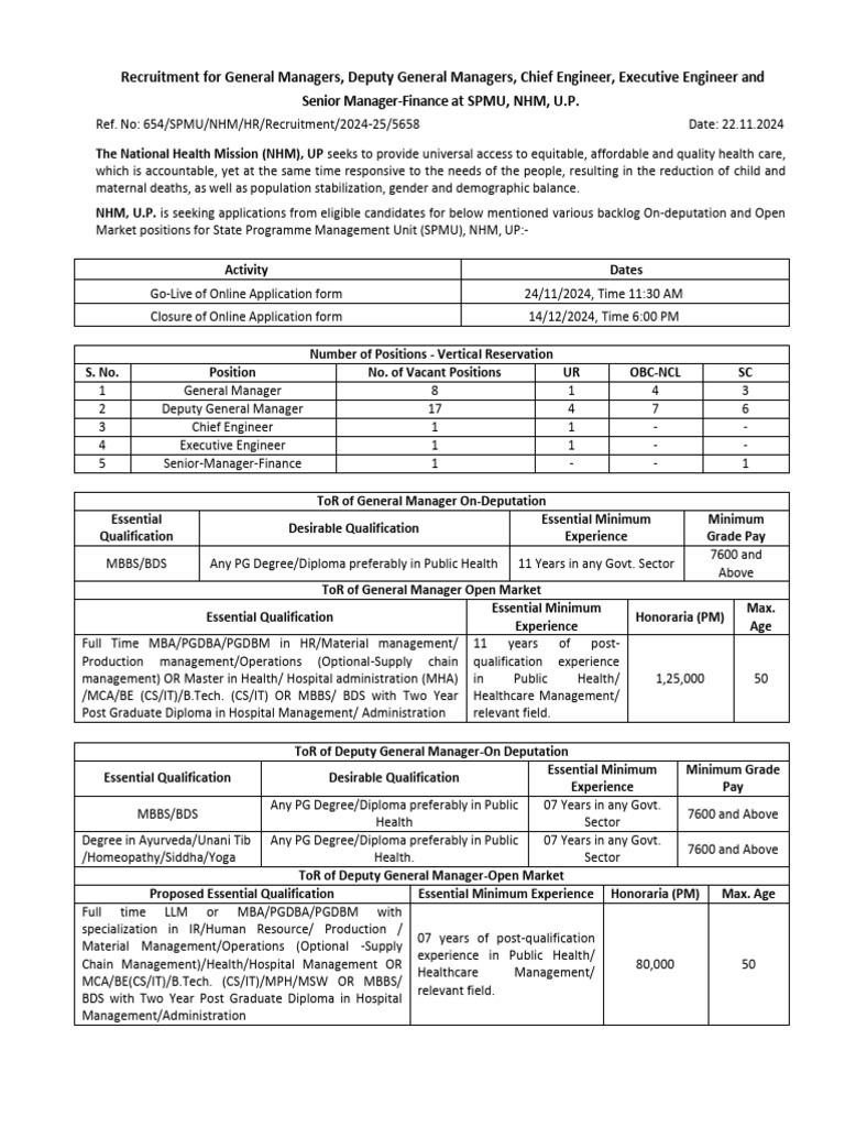 NHM-UP-Notification | PDF