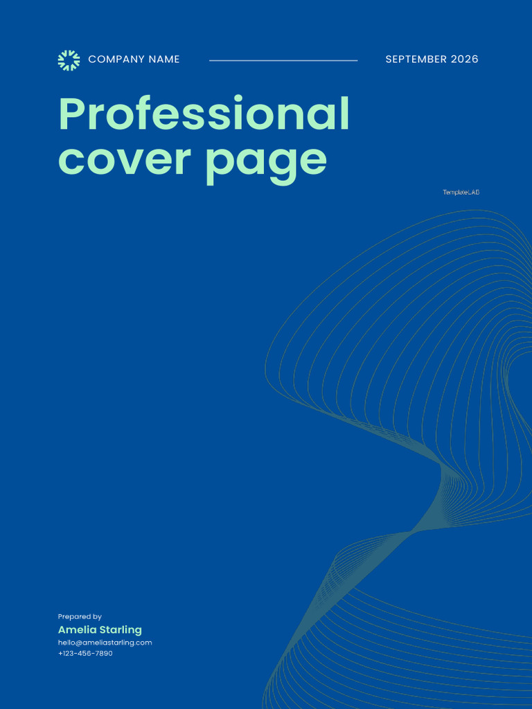 Professional Cover Page Template | PDF