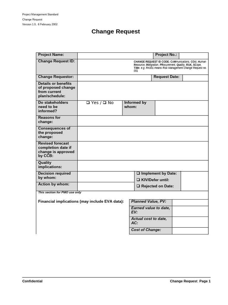 Change Request | PDF