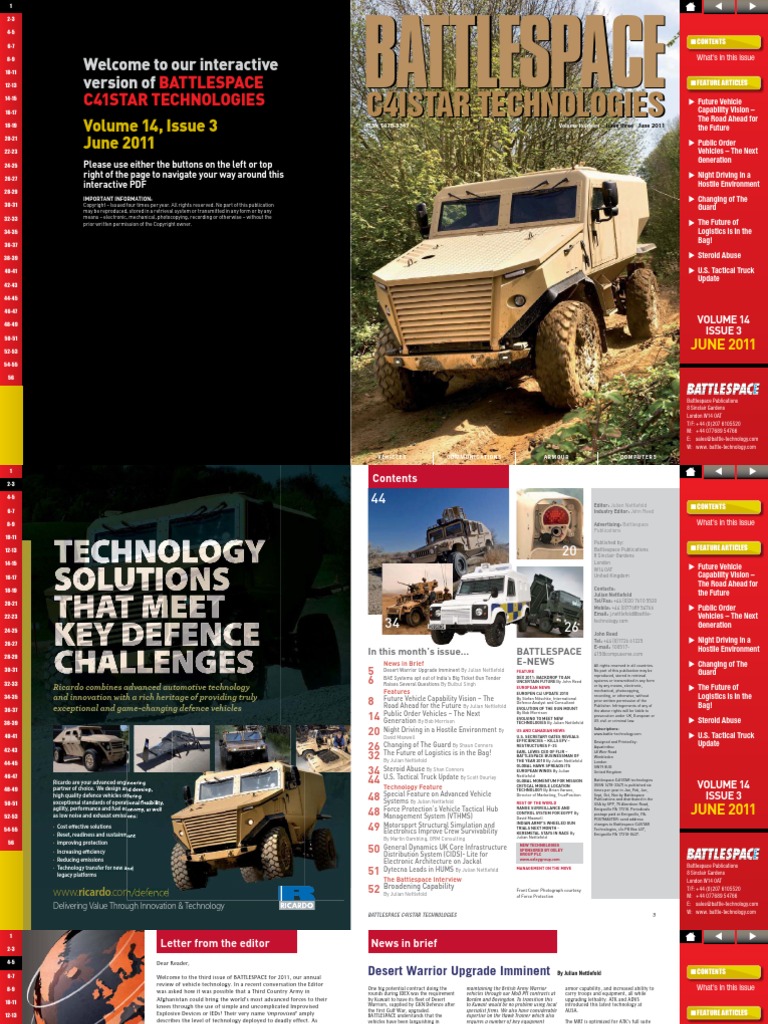Battlespace June11 | PDF | Armoured Fighting Vehicles | Vehicles