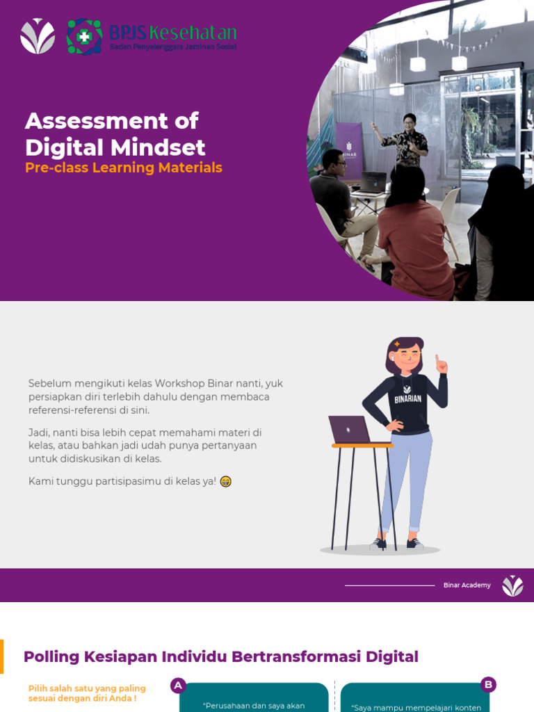 06.digital Literacy - Assessment of Digital Mindset | PDF