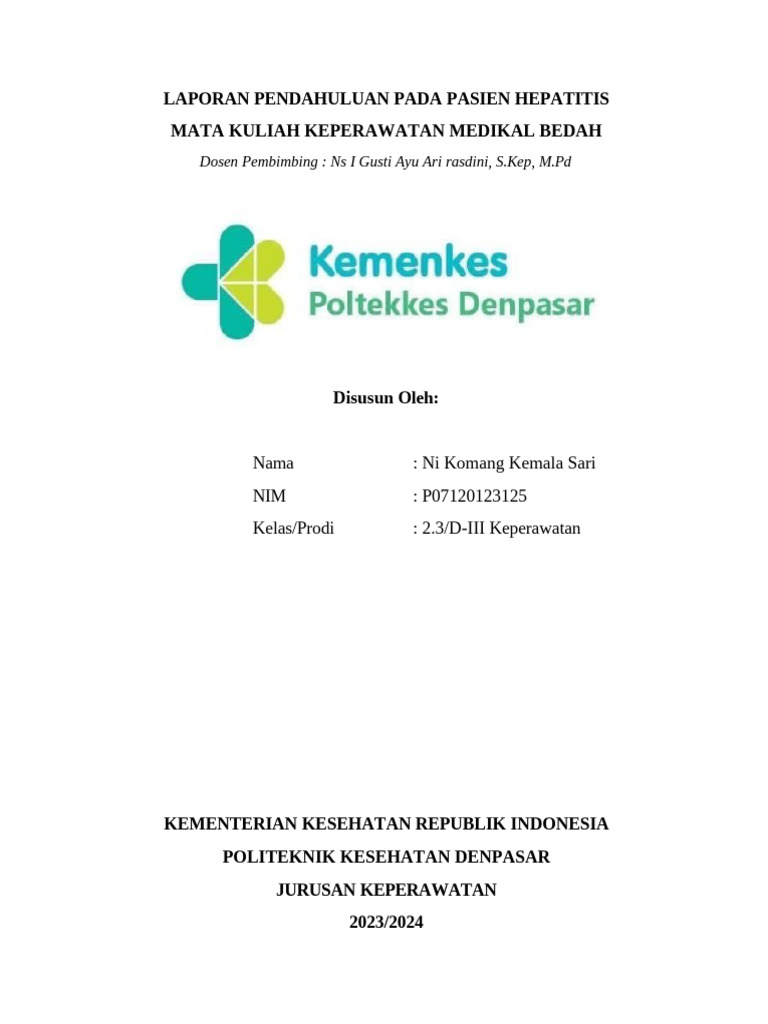 Laporan Pendahuluan Hepatitis Medis | PDF
