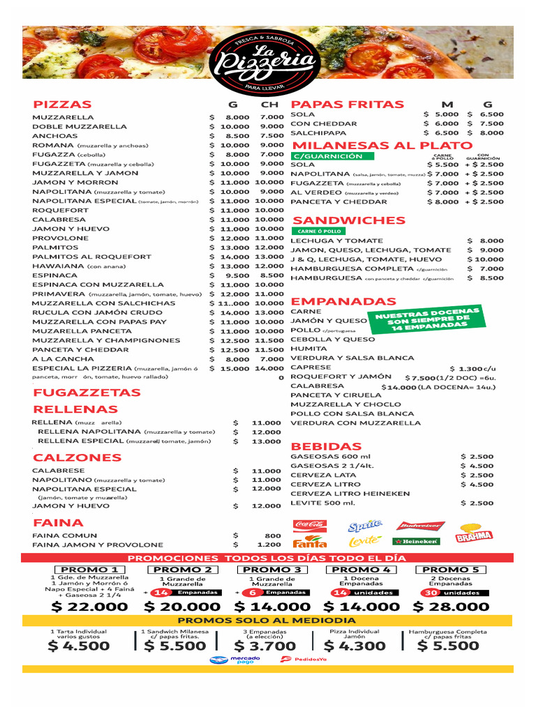 la pizzeria carta | PDF
