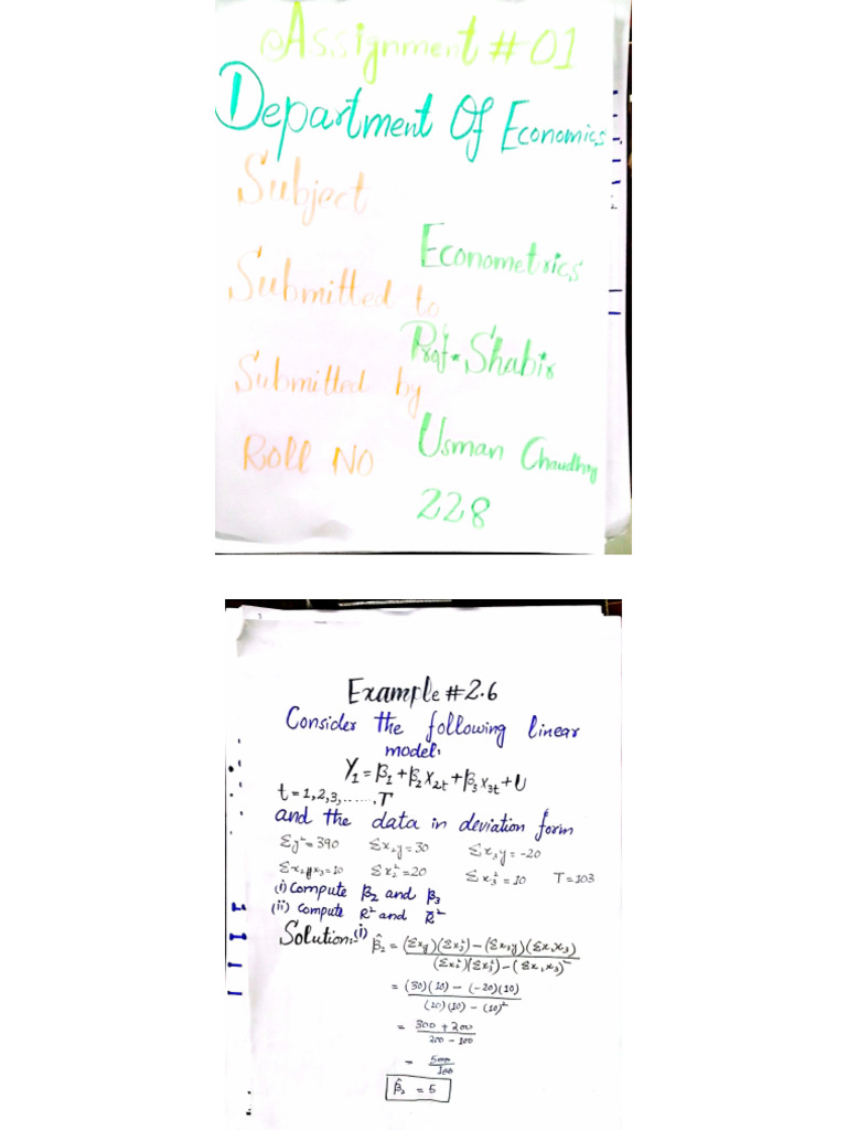 Econometrics Assignment | PDF