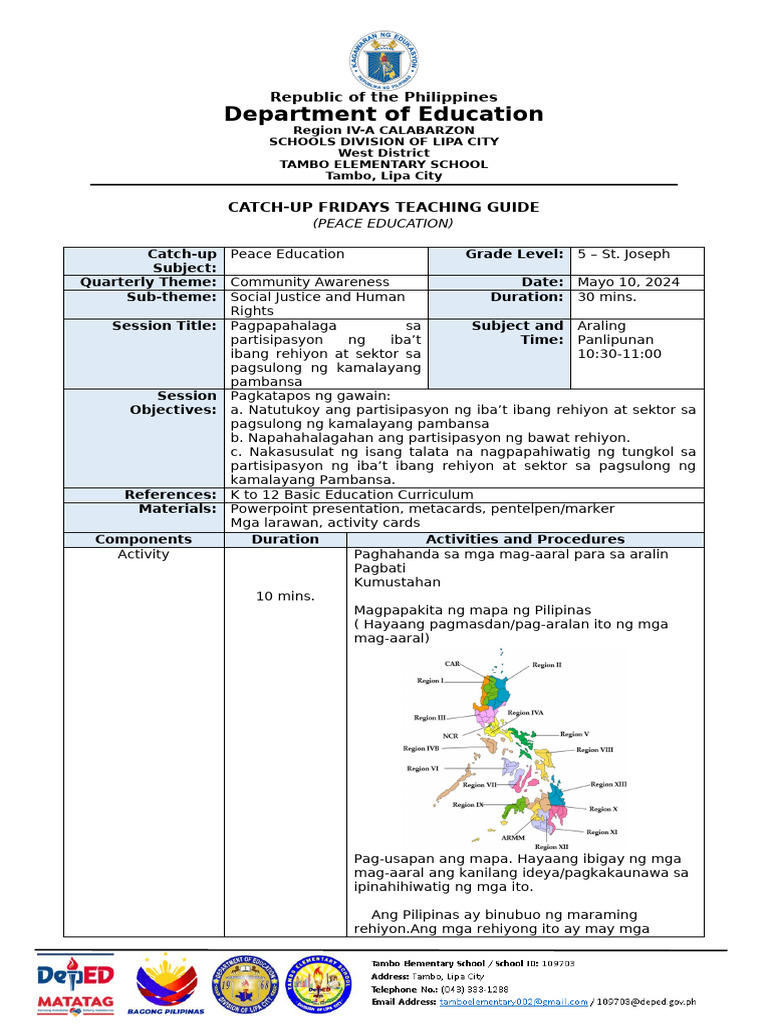 Peace (AP 5) - Q4 - Week 6 CuF | PDF