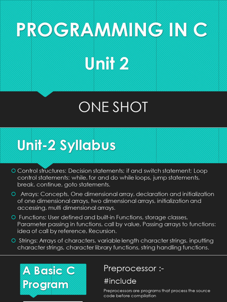 One Shot | PDF | Control Flow | Computer Programming