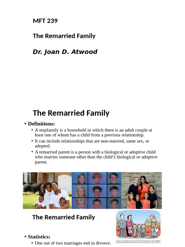 MFT 239 Remarried Family | PDF | Stepfamily | Attachment Theory