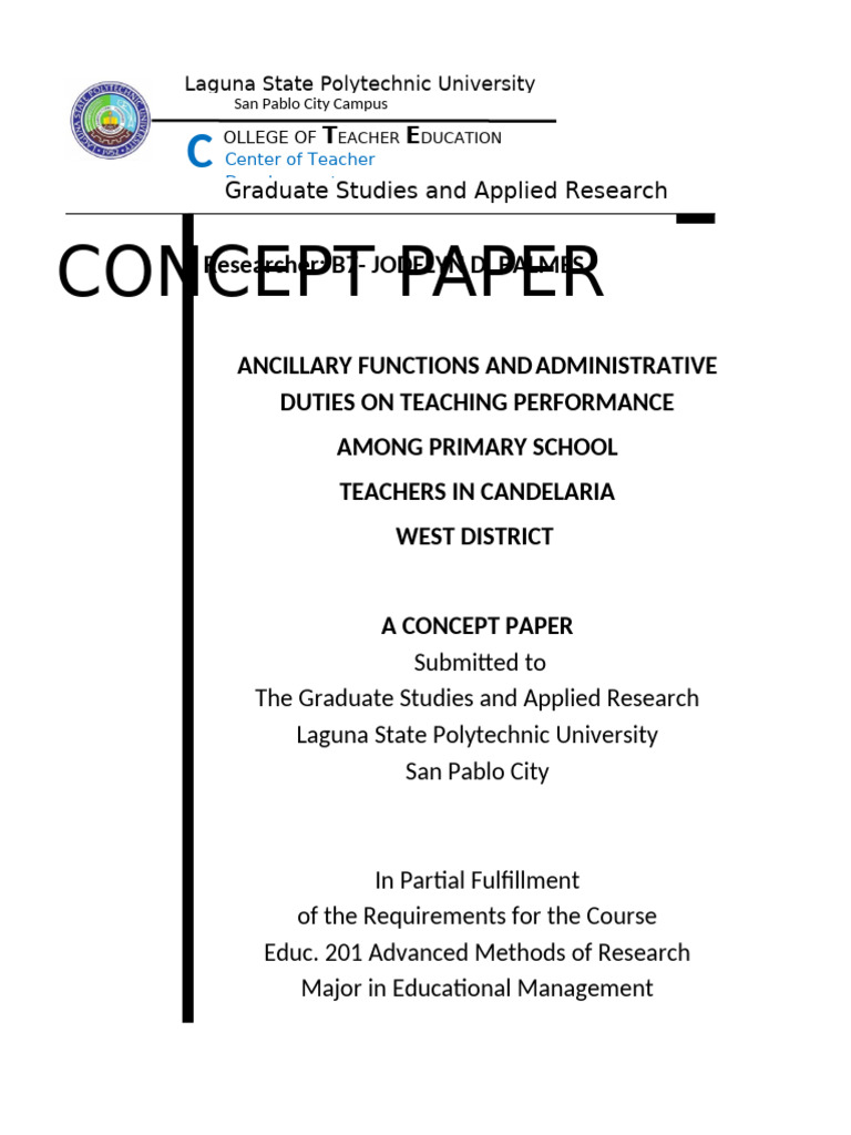 B7-CONCEPT PAPER 2_Version 2 | PDF | Teachers | Attitude (Psychology)