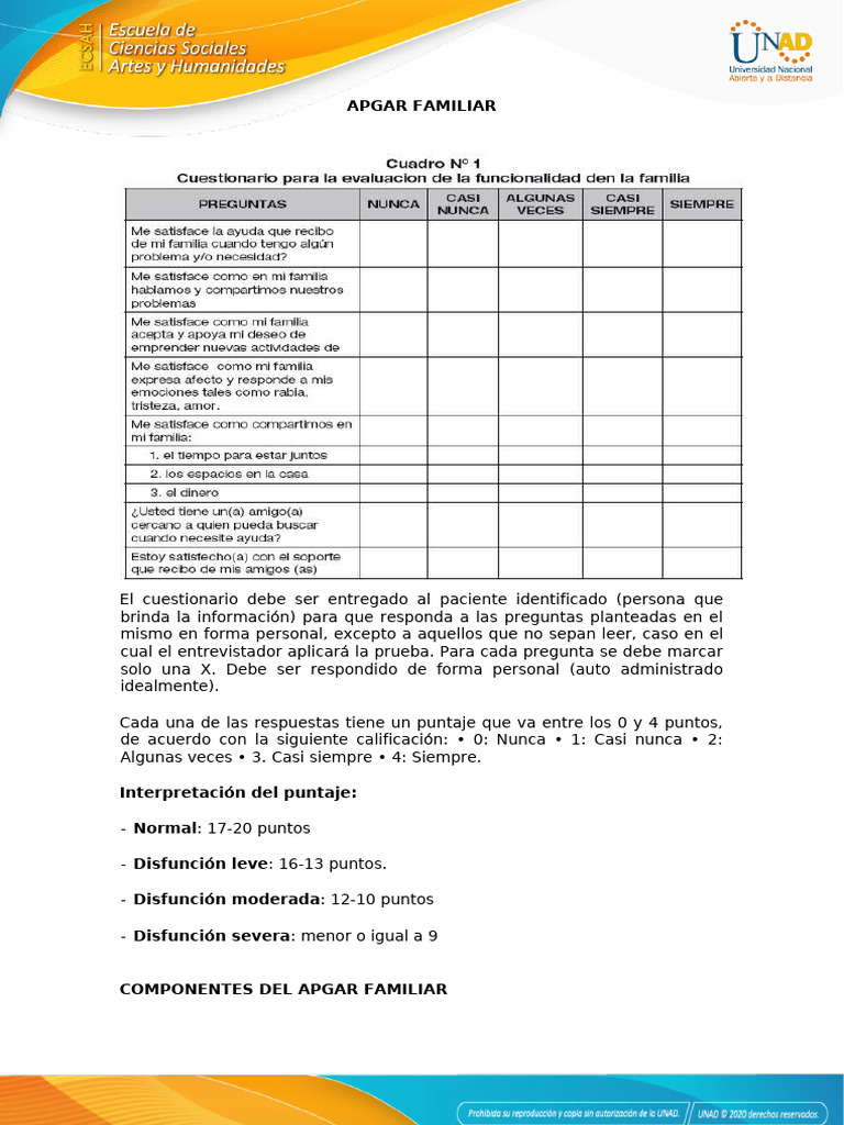 Anexo 2 - APGAR Familiar | PDF