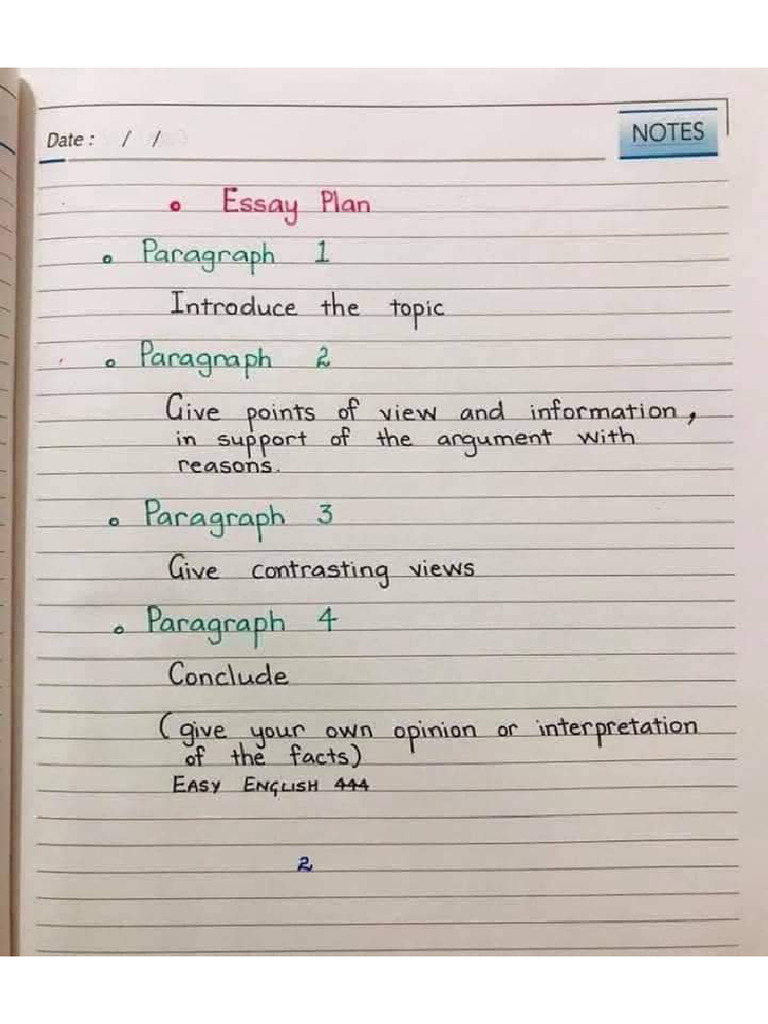 Essay Writing Notes | PDF