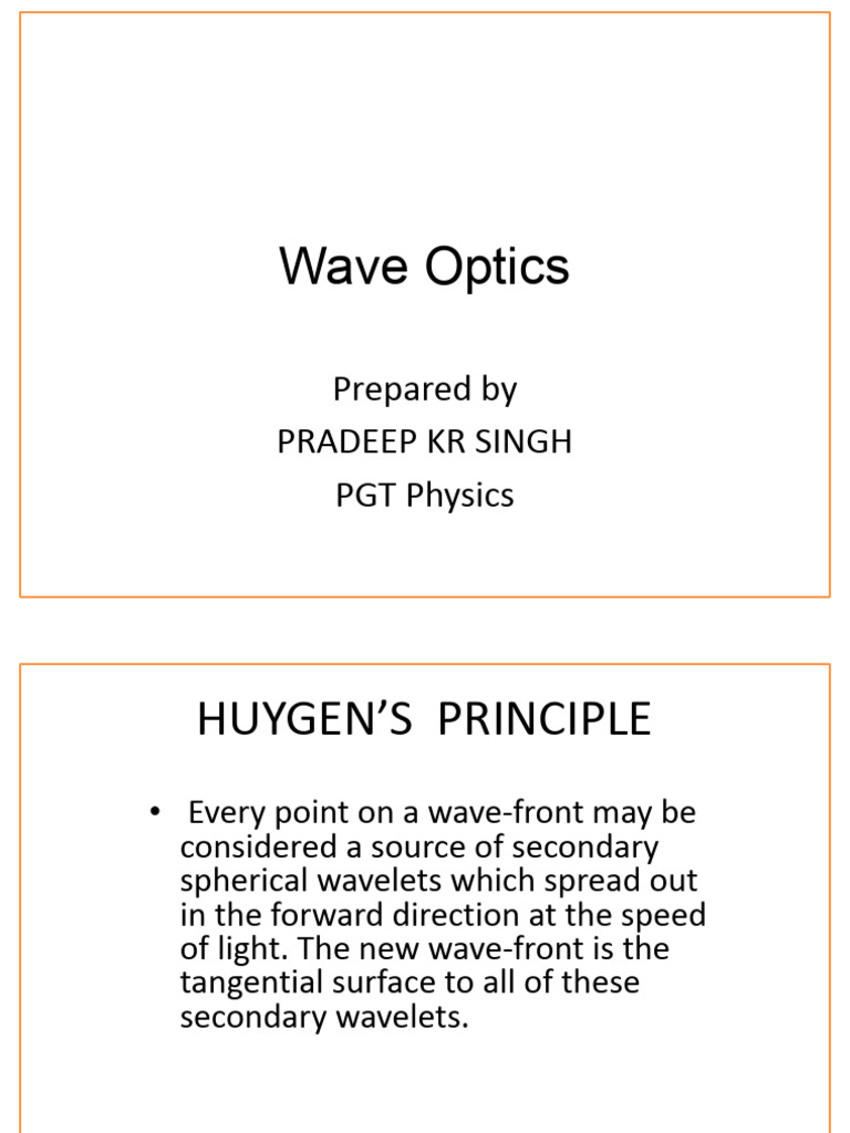 Wave optics-pradeep | PDF | Polarization (Waves) | Diffraction