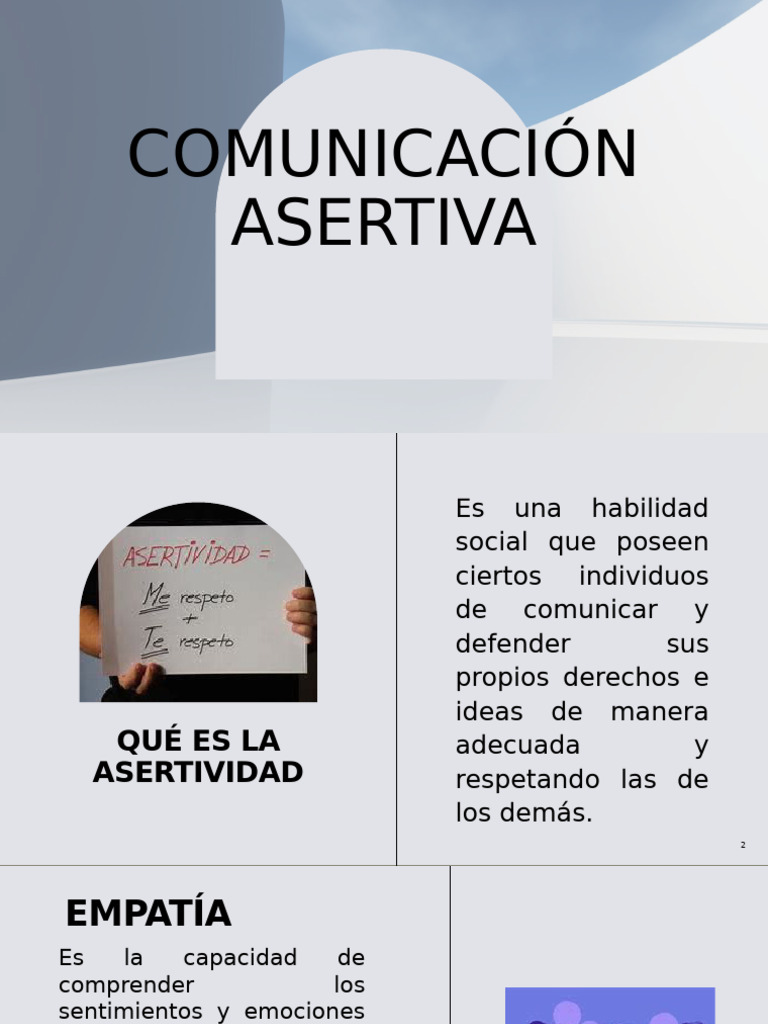 COMUNICACIÓN ASERTIVA | PDF