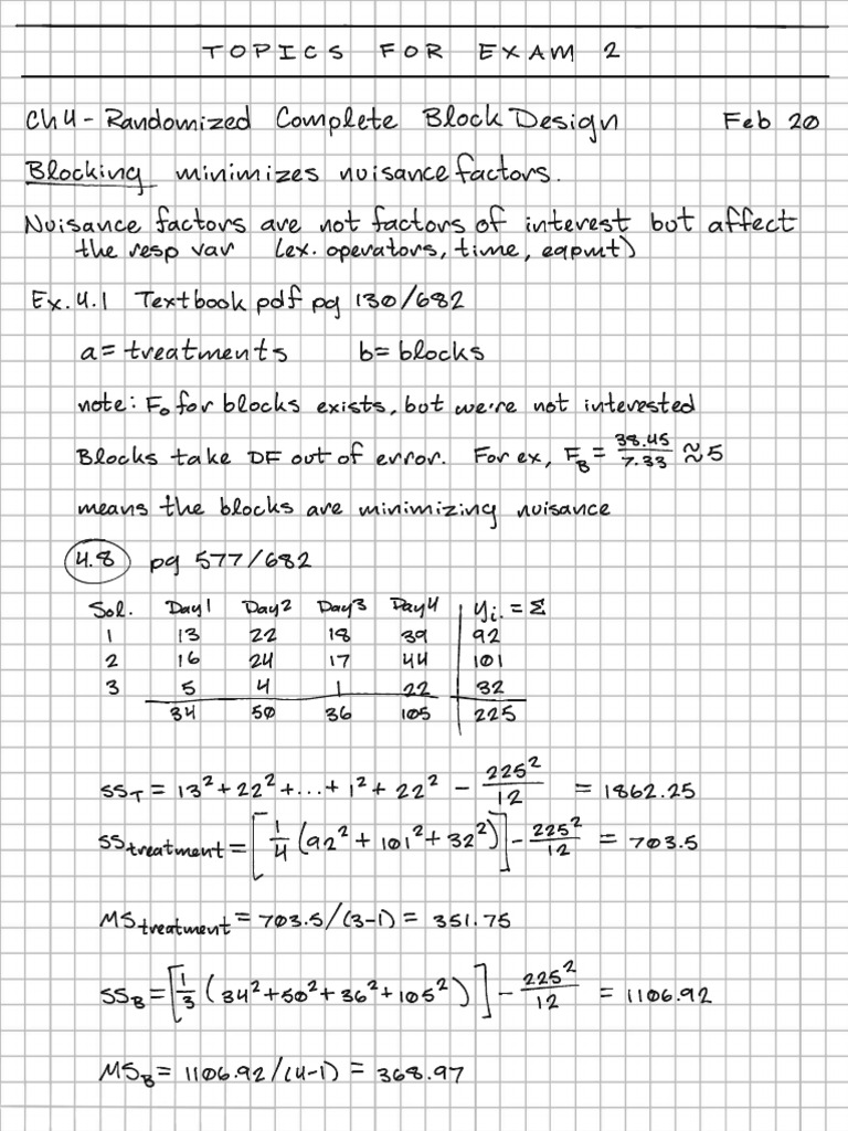 DOE Exam 2 Review - Complete | PDF