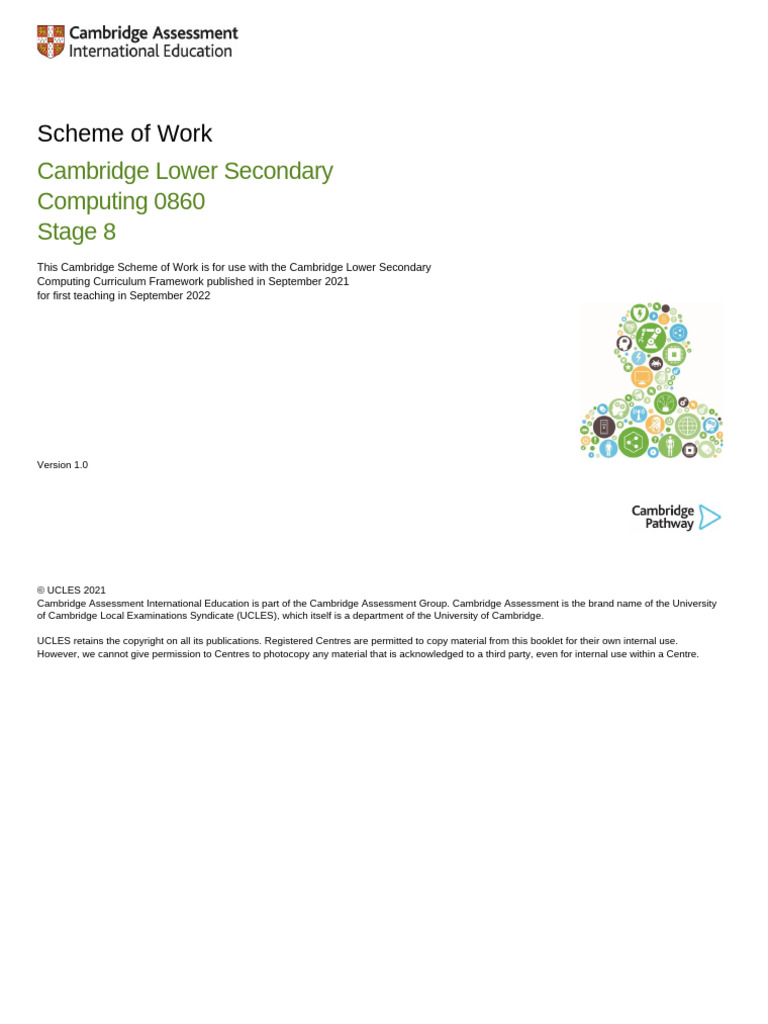 0860 Computing Scheme of Work - Stage 8 - v1 - tcm143-635635 | PDF ...