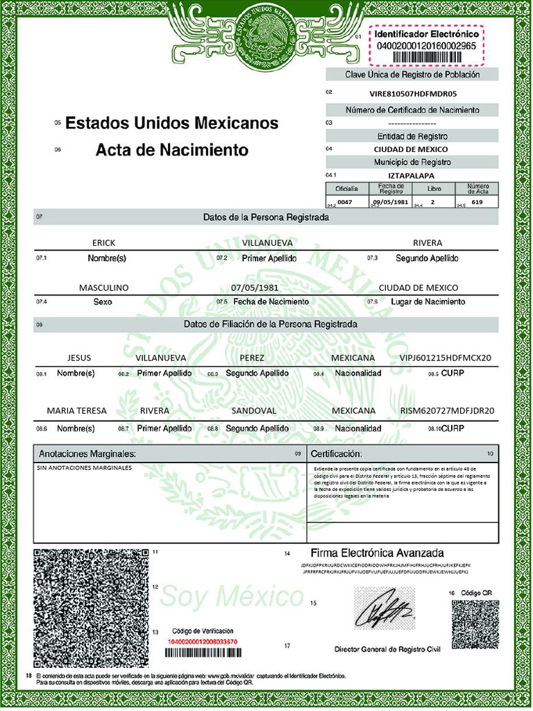Acta de Nacimiento y Matrimonio Jalisco | PDF