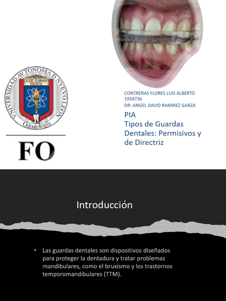 Tipos de Guardas Dentales y Usos | PDF