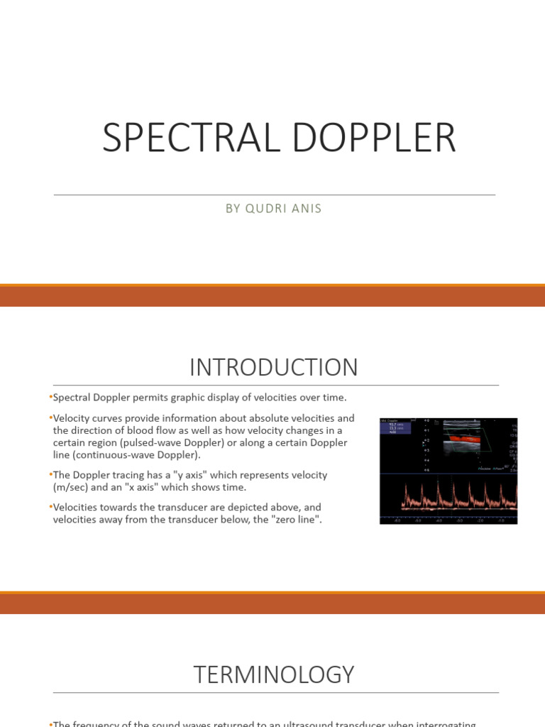 Spectral Doppler | PDF | Spectral Density | Signal Processing
