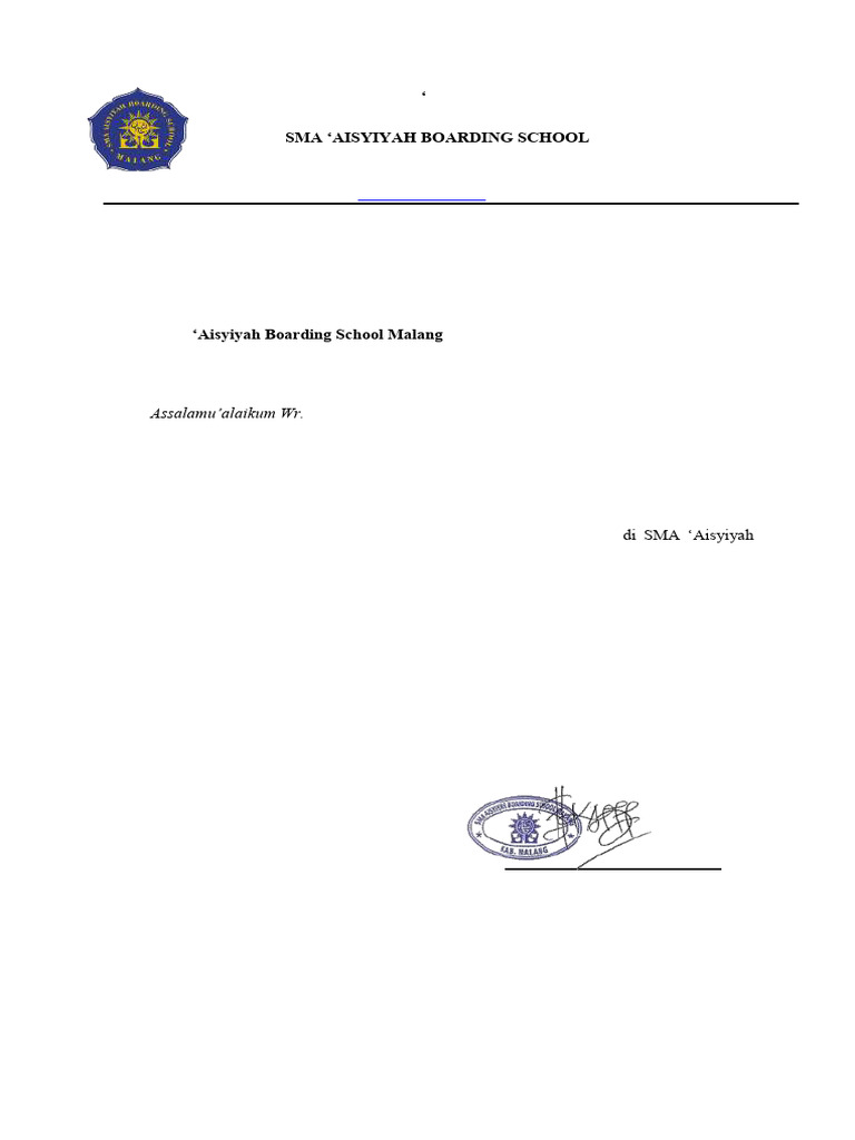 A009 Surat Pemberitahuan Asesmen Sumatif Ganjil 2024-2025 | PDF